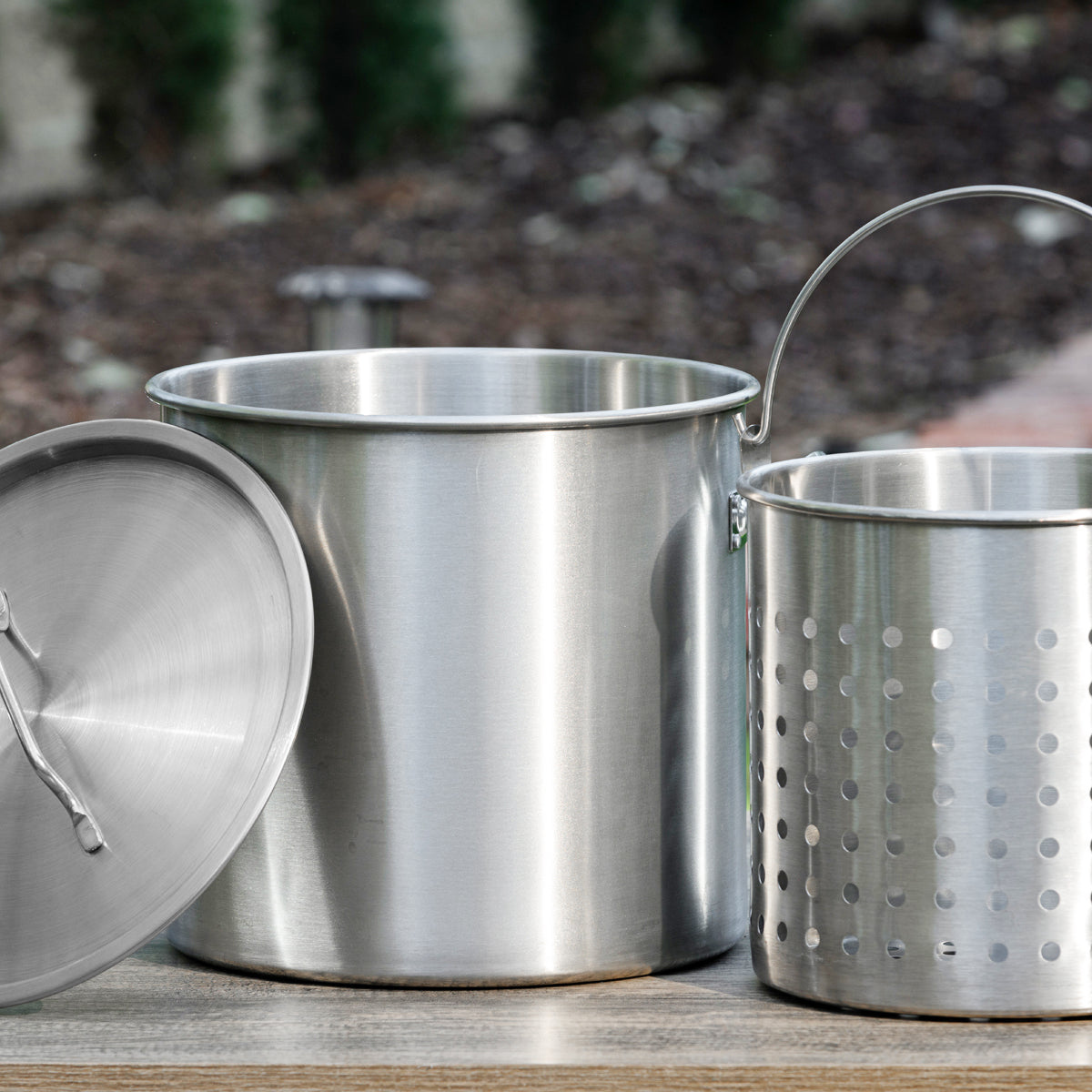 Barton 32Qt Stock Pot w/Strainer Basket Commercial Stainless Steel Foo ...